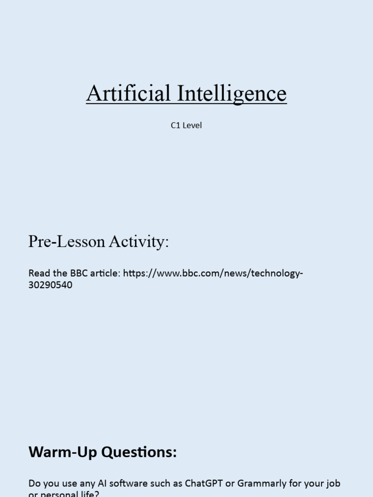 B2-C1 Aritifical Intelligence | PDF