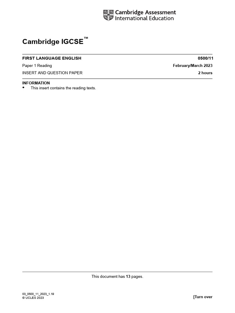 Cambridge IGCSE 0500 Paper 1 (XII) | PDF | Hippopotamus | Zoology