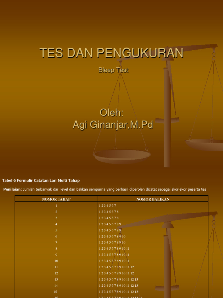 Teskur Bleep Test | PDF