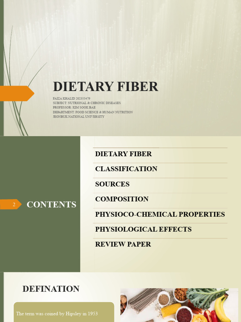 Dietary Fiber: Types and Health Benefits | PDF | Dietary Fiber | Diet & Nutrition