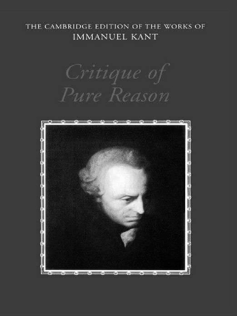 Critique of Pure Reason | PDF