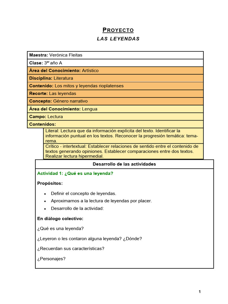 Proyecto Las Leyendas | PDF | Cetacea