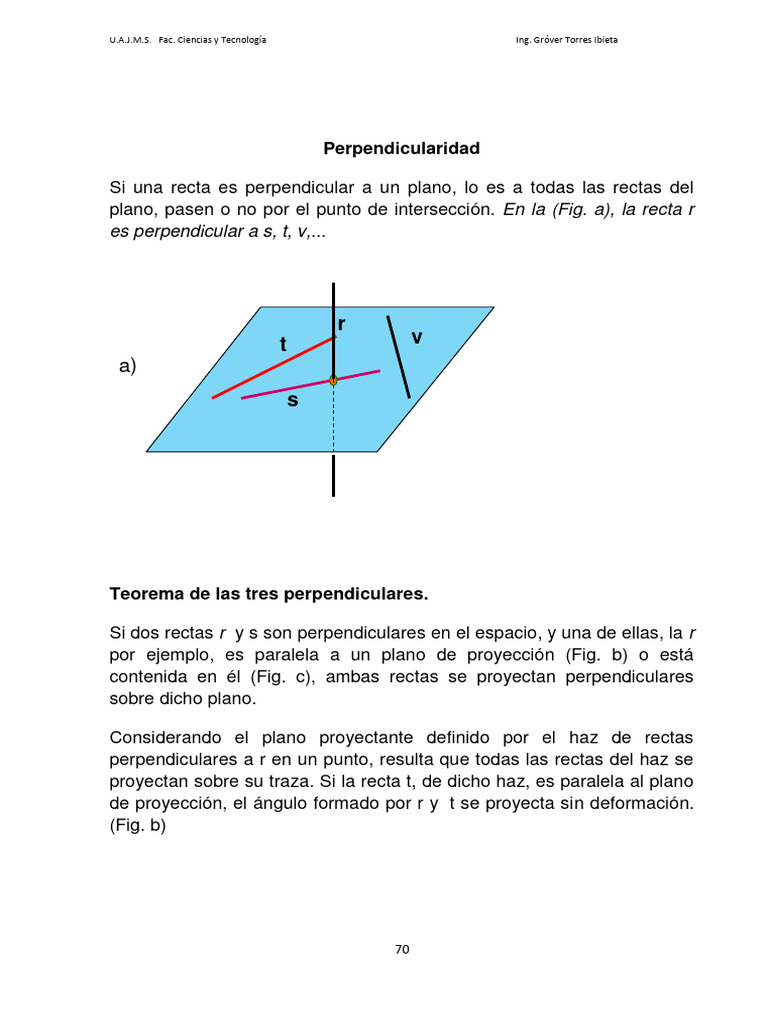 G.D 7 Perpendicularidad Uajms | PDF | Perpendicular | Línea (geometría)