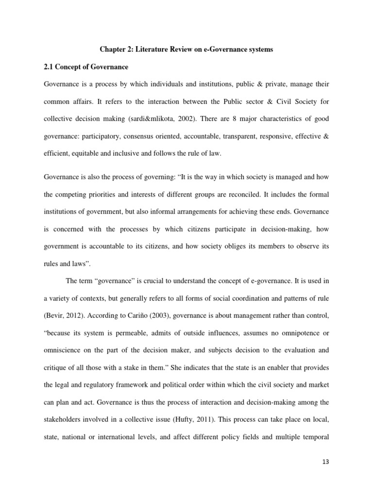 Chapter-2 - Literature Review | PDF | E Government | Governance