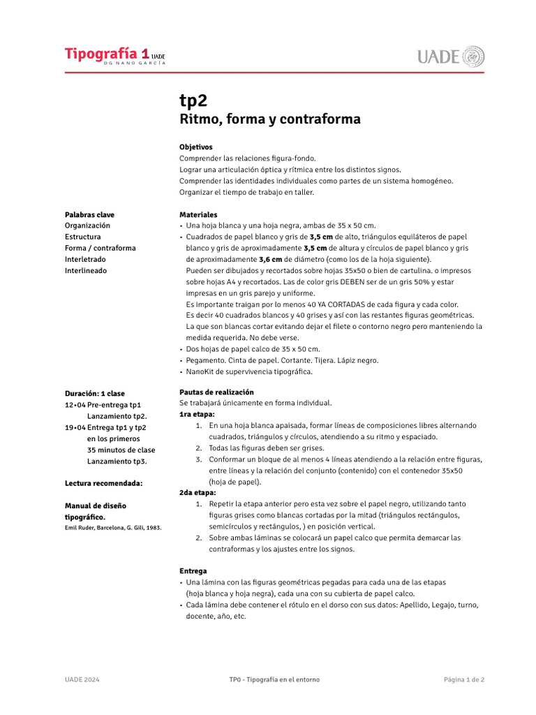 Tp2 - Forma y Contraforma | PDF