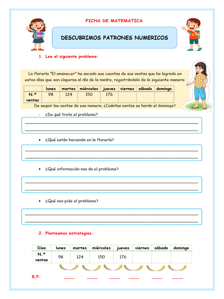 Ficha Mate Mart 7 Problemas Con Patrones Numericos 933623393 Prof ...