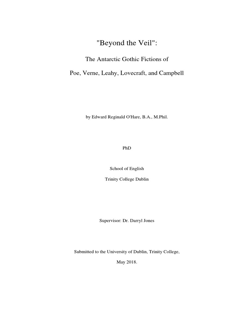 PHD Thesis Corrected 11.05.18 | PDF | At The Mountains Of Madness | Antarctica