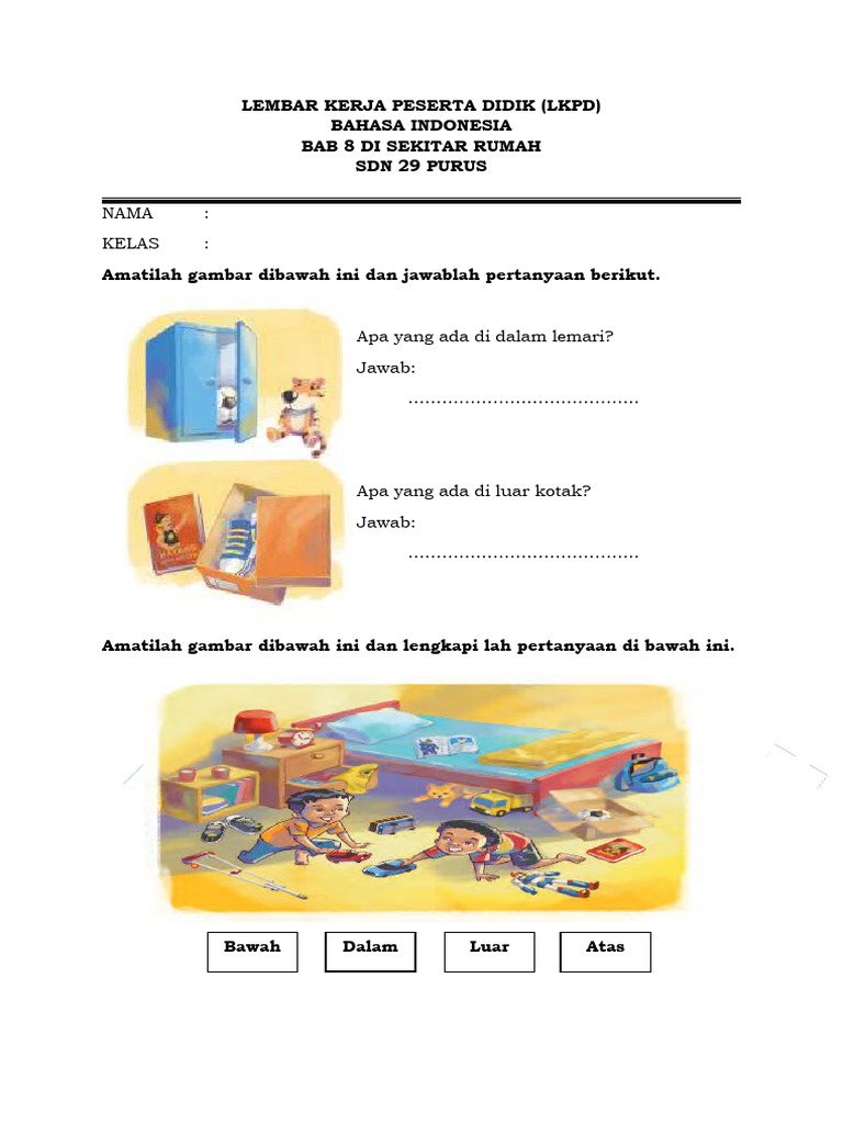LKPD Bab 8 Indri | PDF | Game & Aktivitas | Griya & Taman