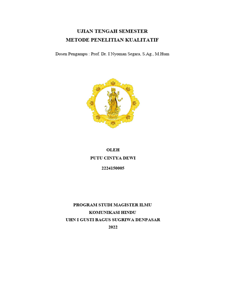 Contoh UTS Prof Yoga | PDF