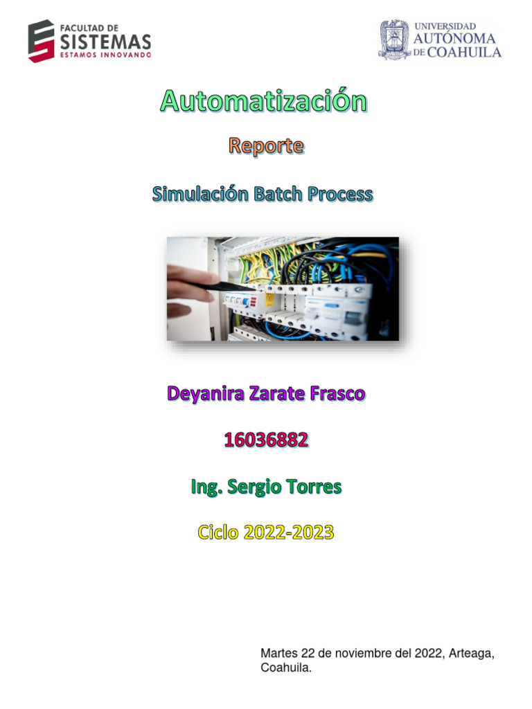 Simulación de Proceso Batch en LogixPro | PDF | Controlador lógico ...