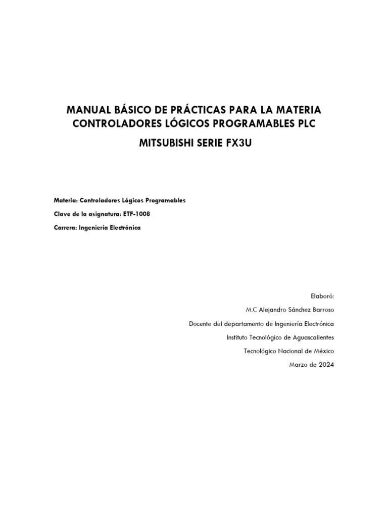 Manual de Prácticas PLC | Descargar gratis PDF | Controlador lógico programable | Motores