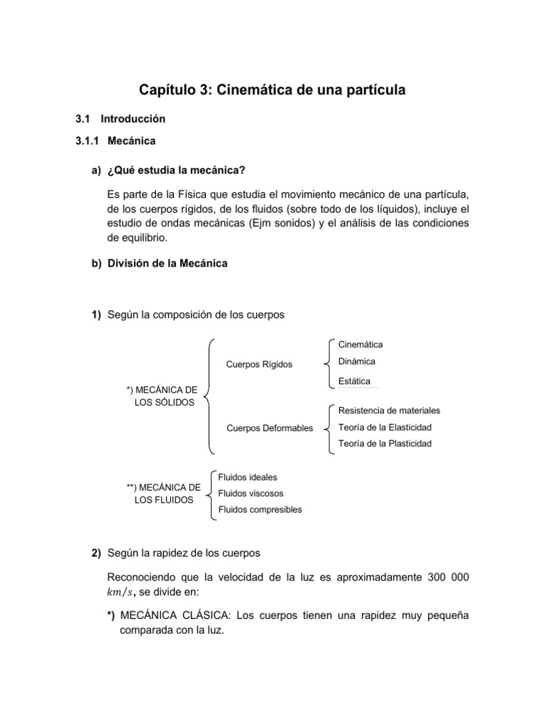 FI Cap 3 Cinemática | PDF | Aceleración | Velocidad