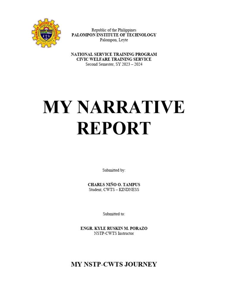 NSTP Narrative Report Template 1 | PDF | Sustainability | Community