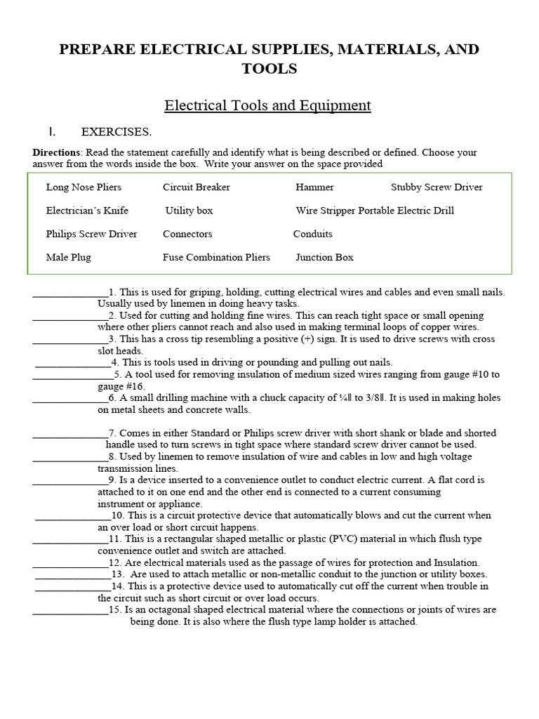 WEEK 1 - Exercises | PDF | Electrical Connector | Electrical Engineering WEEK 1 - Exercises | PDF | Electrical Connector | Electrical Engineering