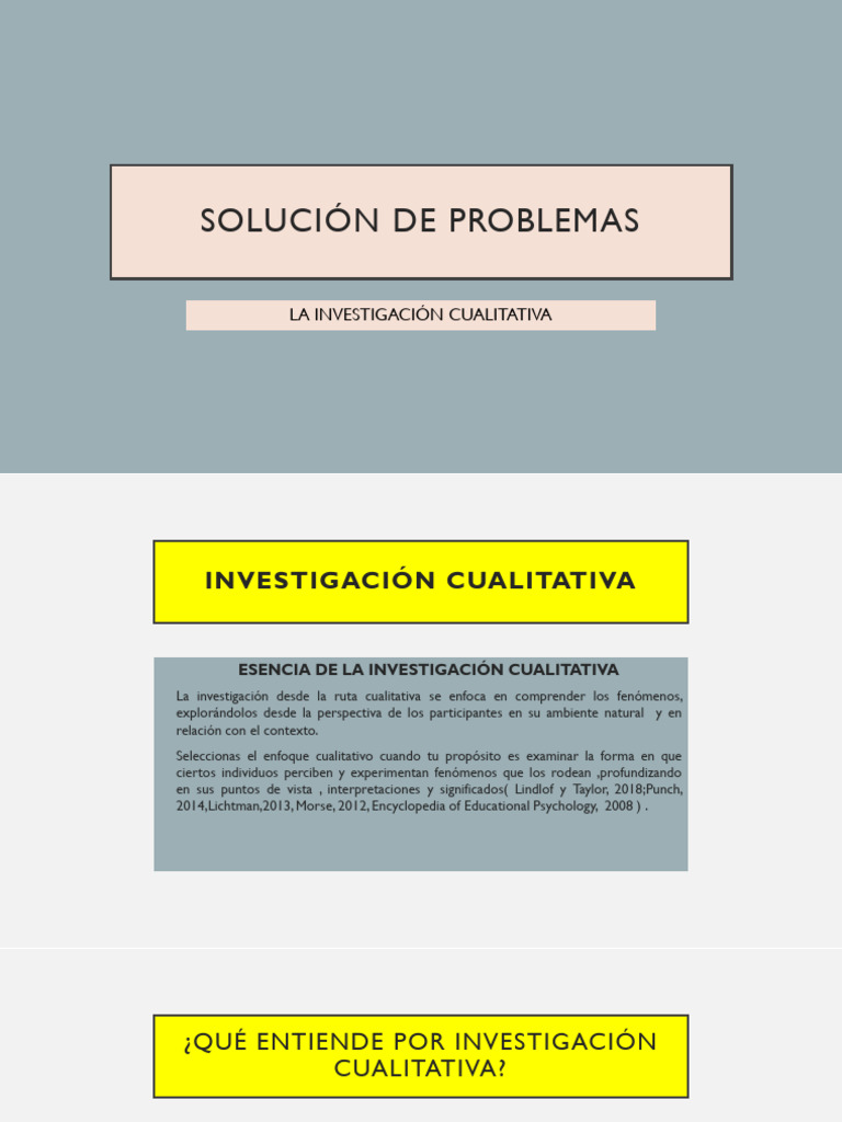 Solución de Problemas | PDF | Investigación cualitativa | Pensamiento