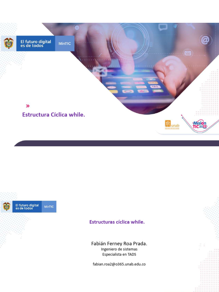 Estructura Ciclica While | PDF | Python (lenguaje de programación) | Algoritmos