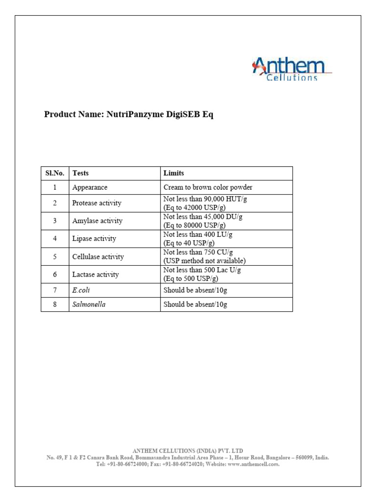 Nutripanzyme DigiSEB-Eq | PDF | Wellness
