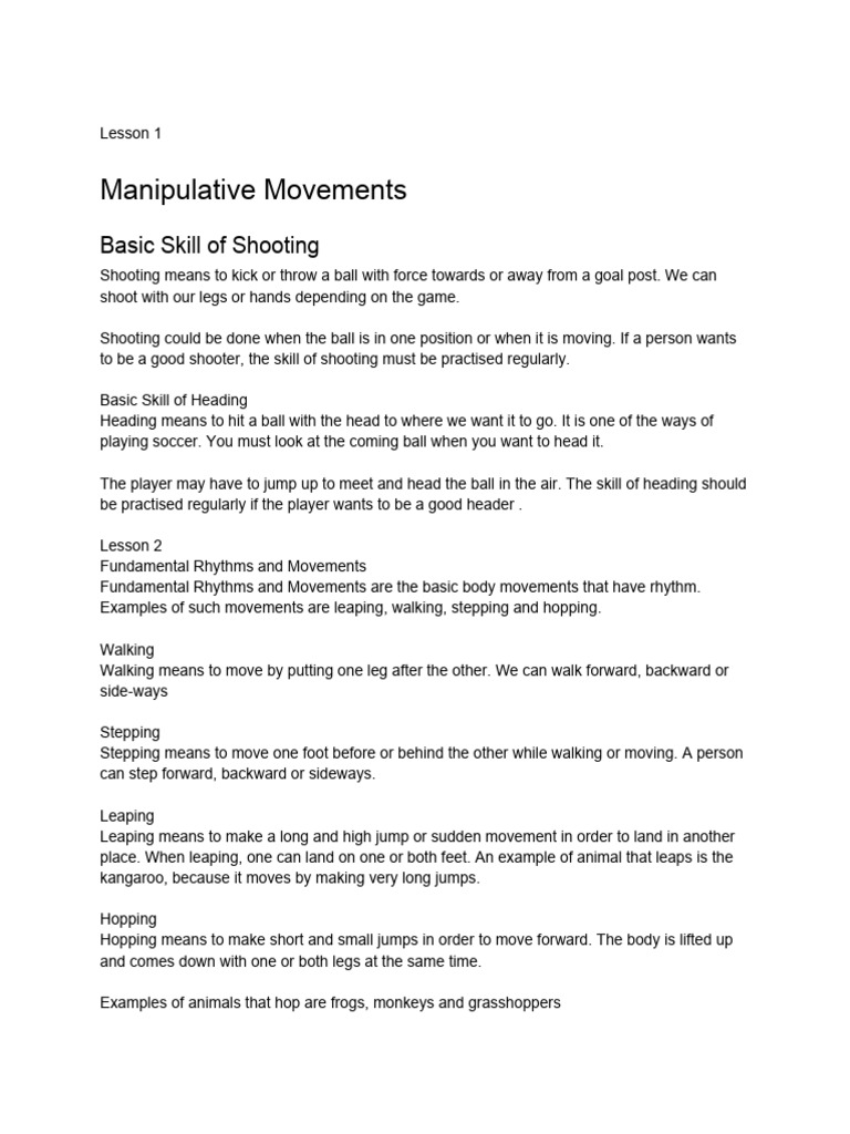 Basic 2 Physical And Health Education PDF Animal Locomotion Foot