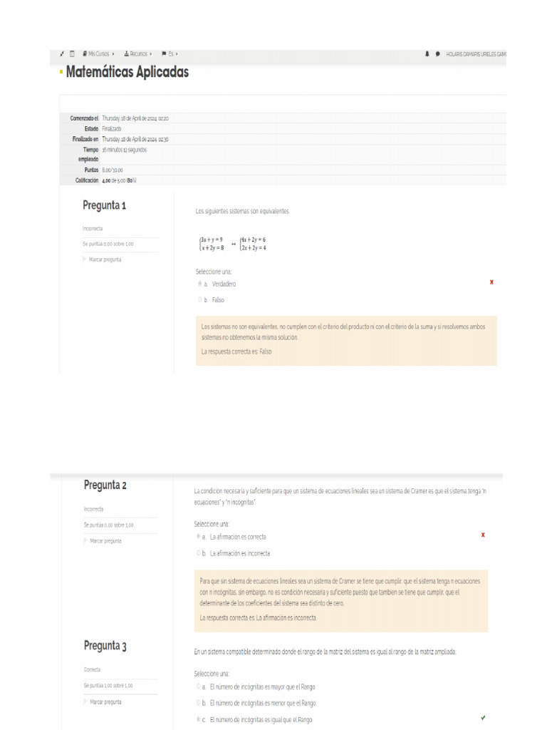 Evaluacion Un2 - Matematicas Aplicadas | PDF