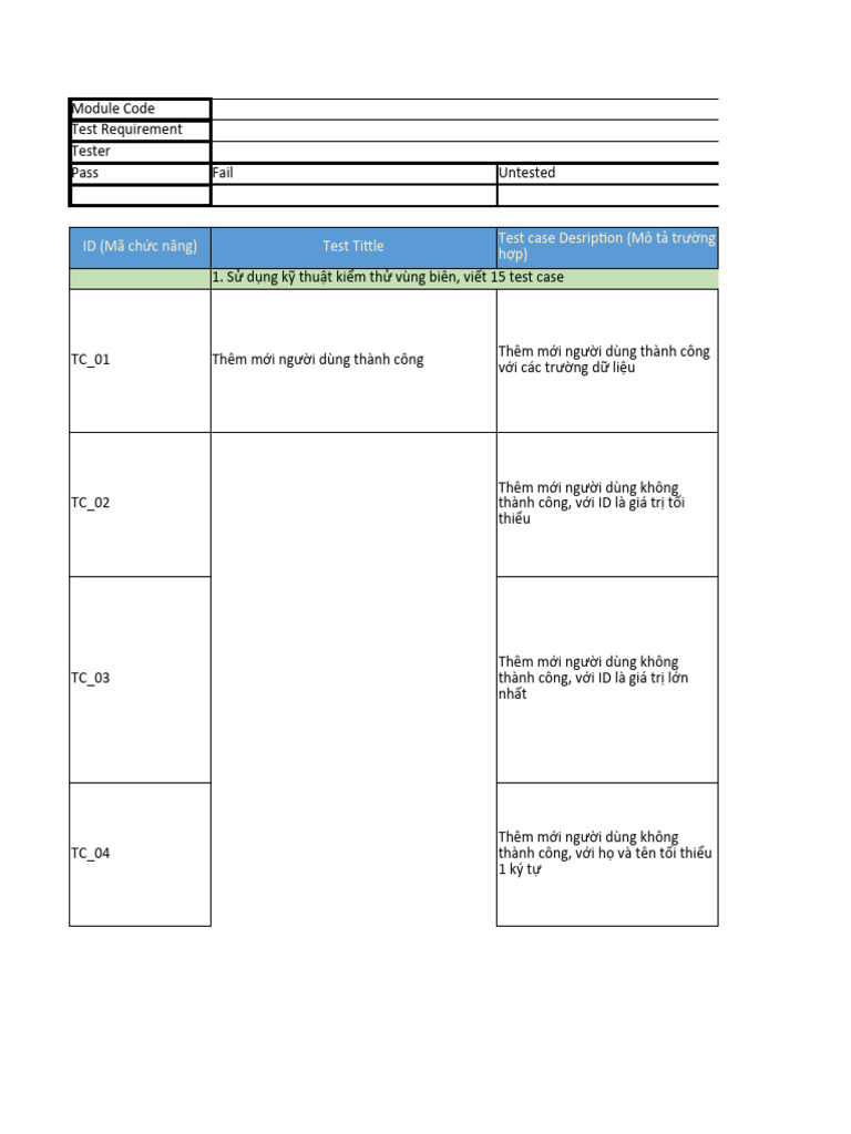 Test Case Template | PDF
