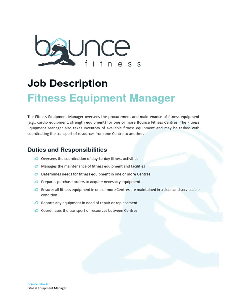 Fitness Equipment Manager v1.0 | PDF | Career & Growth