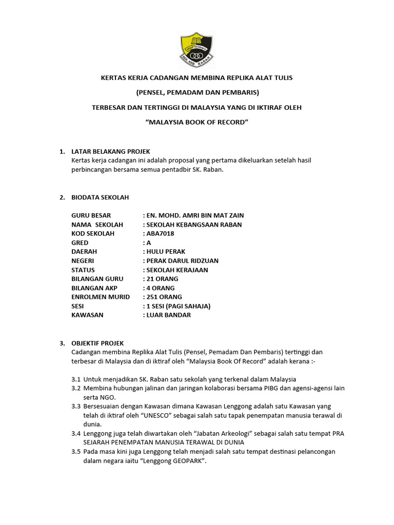 Kertas Kerja MBOR | PDF