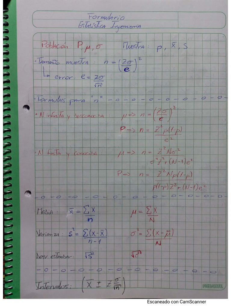 Formulario Est. Ing | PDF