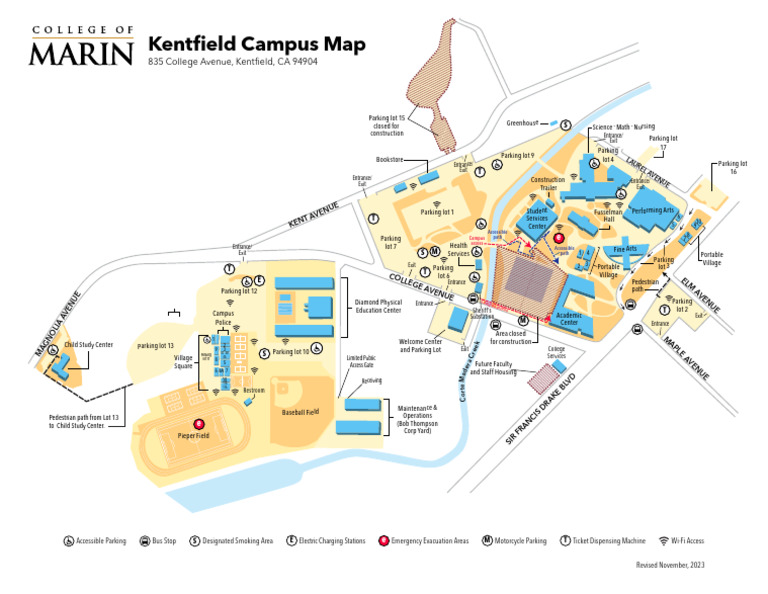 Kentfield Campus Map Guide | PDF | Road Transport | Land Transport
