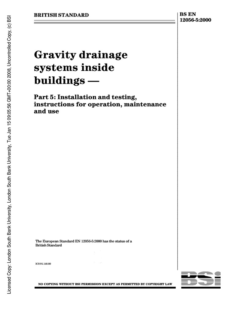 Bs en 12056 5 2000 | PDF