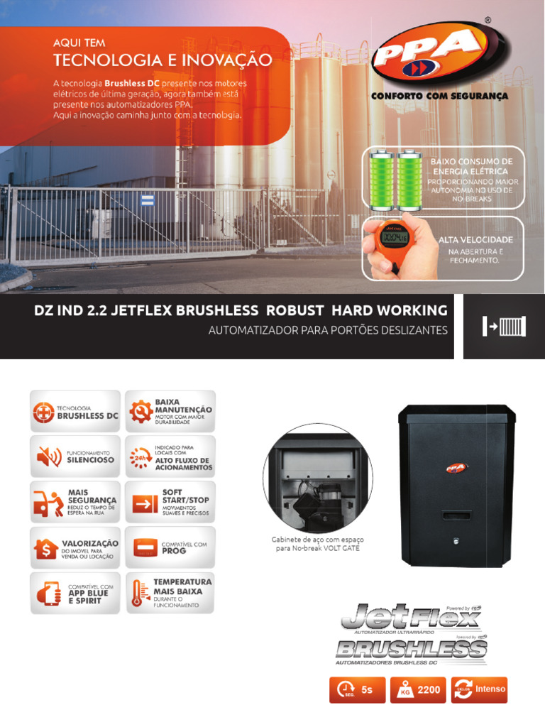 Datasheet DZ Ind 2.2 Jetflex Brushless Robust Hard Working-Portugues | PDF | Fonte de energia ...