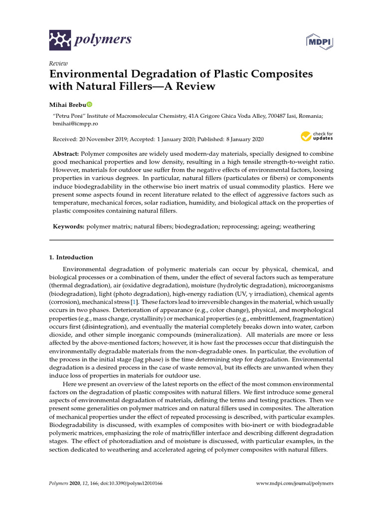 Polymers 12 00166 v2 Tambah7 | PDF | Composite Material | Biodegradation