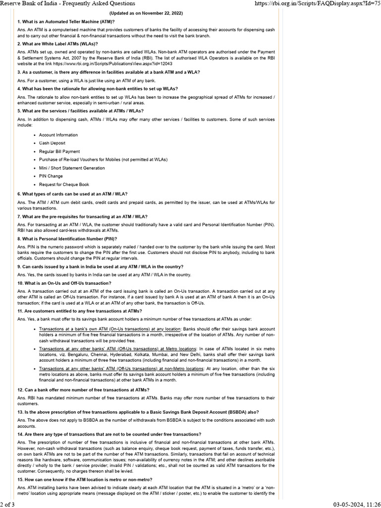 Atm | PDF | Automated Teller Machine | Personal Identification Number
