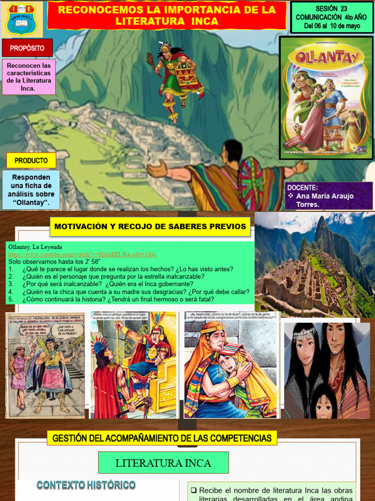 Sesión 23 Literatura Inca | PDF | Imperio Inca | Comunicación humana