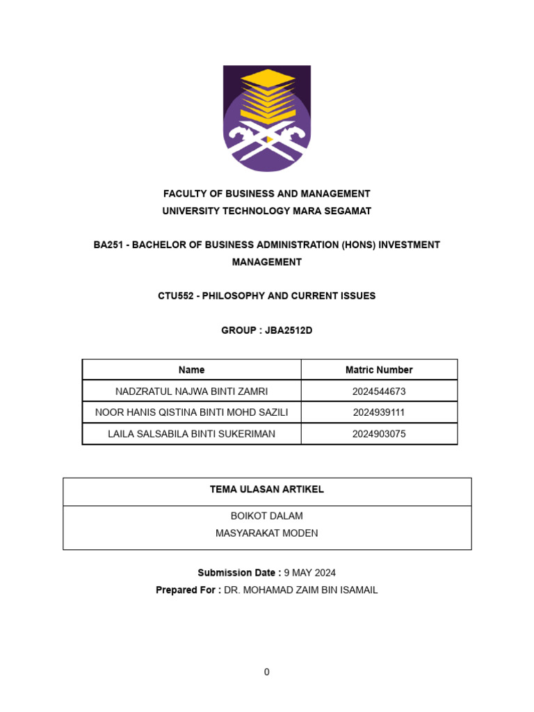 Ctu552 - Group Assignment | PDF | Bisnis | Ilmu Sosial