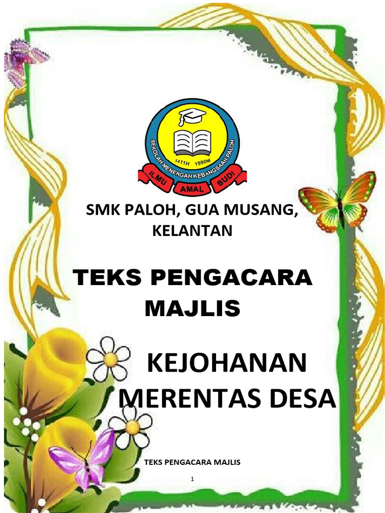 TEKS PENGACARA MAJLIS merentas desa | PDF