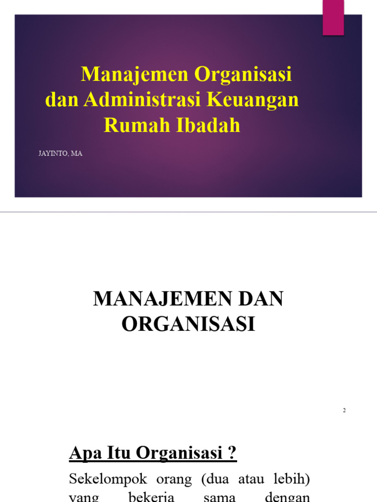 Manajemen Organisasi Dan Administrasi Keuangan Rumah Ibadah | PDF | Karier & Perkembangan