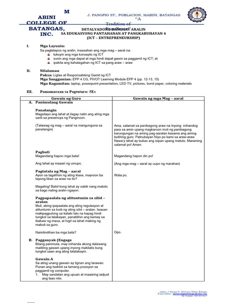 Epp Lp Finalized Pdf