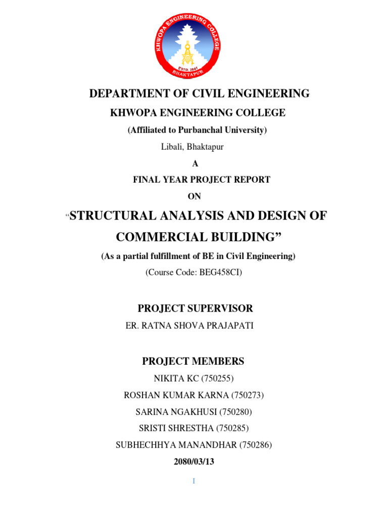 1 - Project Final Draft Report | PDF | Deformation (Engineering) | Strength Of Materials