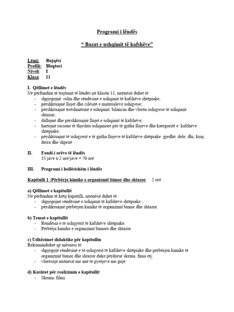 Bazat e Ushqimit Të Kafshëve | PDF