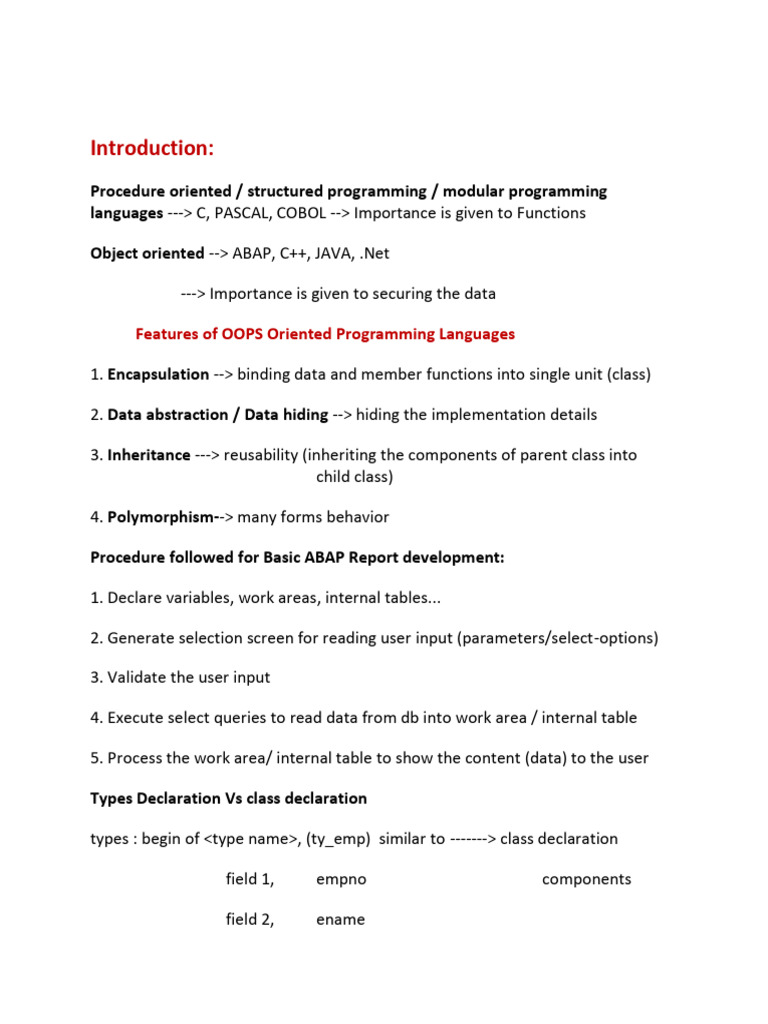 SAP ABAP OOP Basics For Bigners 1698198003 | Download Free PDF | Class (Computer Programming ...