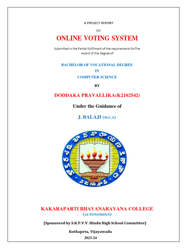 Online Voting System Documentation | PDF | Electronic Voting | Use Case