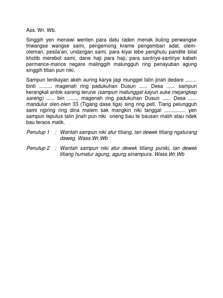 Aji Krame Talin Jinah | PDF