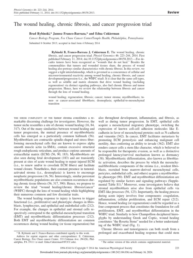 rybinski-et-al-2014-the-wound-healing-chronic-fibrosis-and-cancer-progression-triad | PDF ...