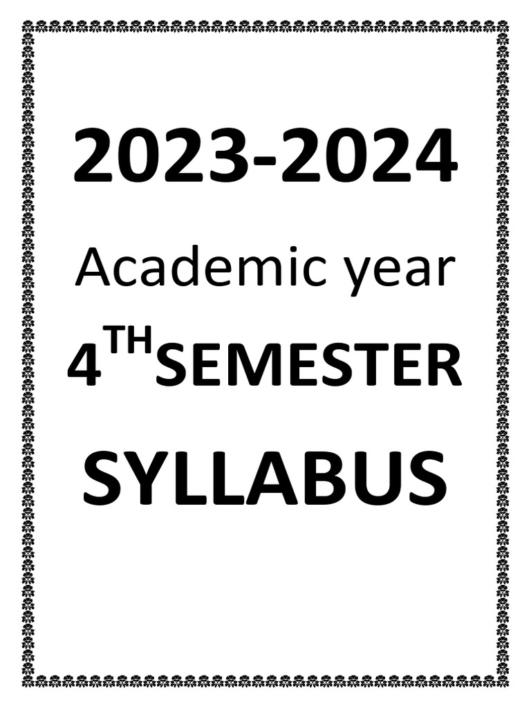 2023 2024 IV Semester Syllabus | PDF | Php | Java Script
