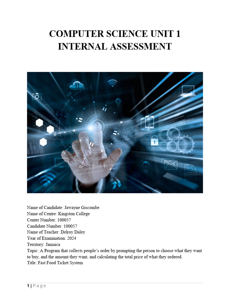 COMPUTER SCIENCE UNIT 1 Internal A (Repaired) | PDF | Computer Program | Programming