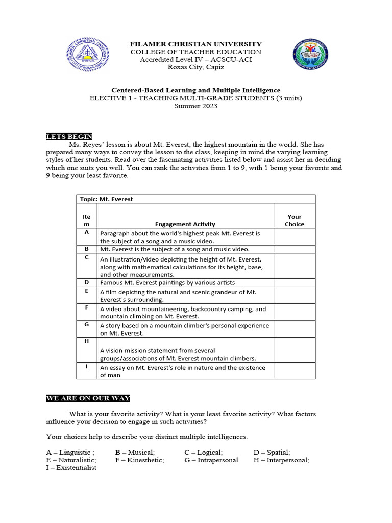 Elective 1 | PDF | Intelligence | Mental Processes
