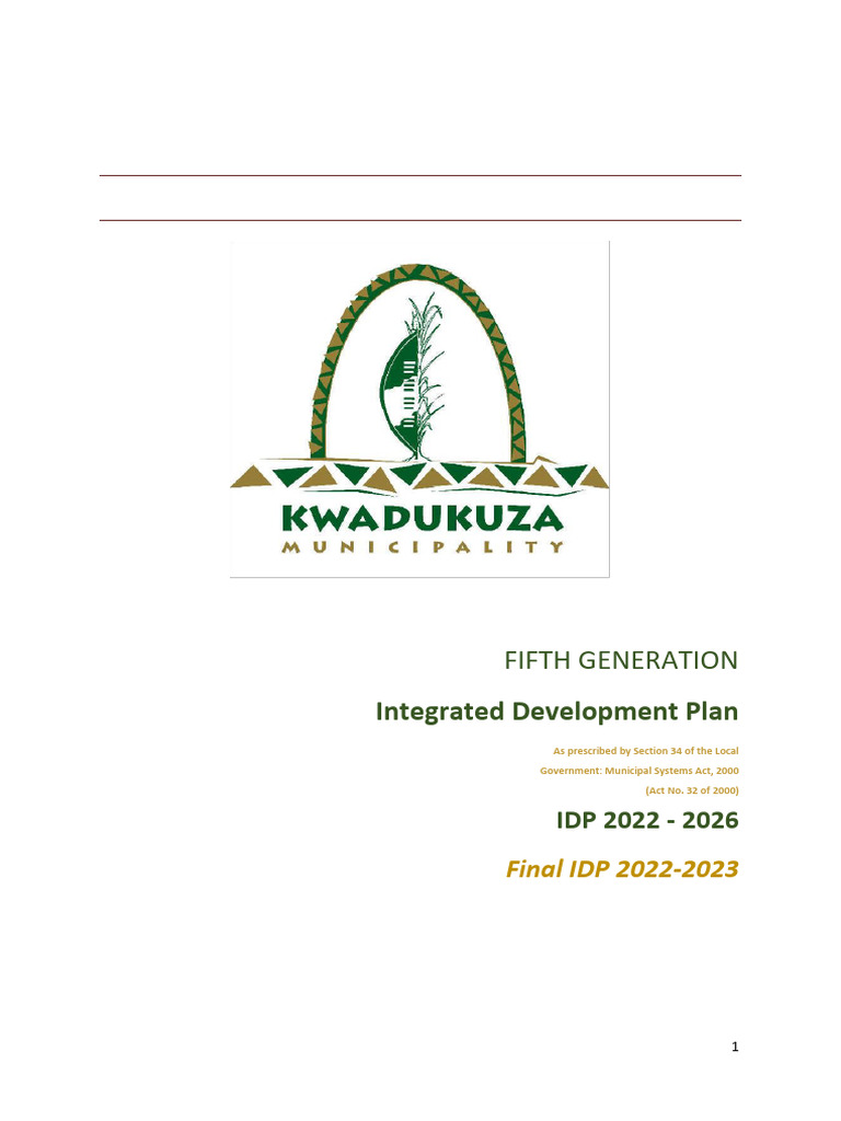 Final IDP 23 | PDF | Infrastructure | Governance