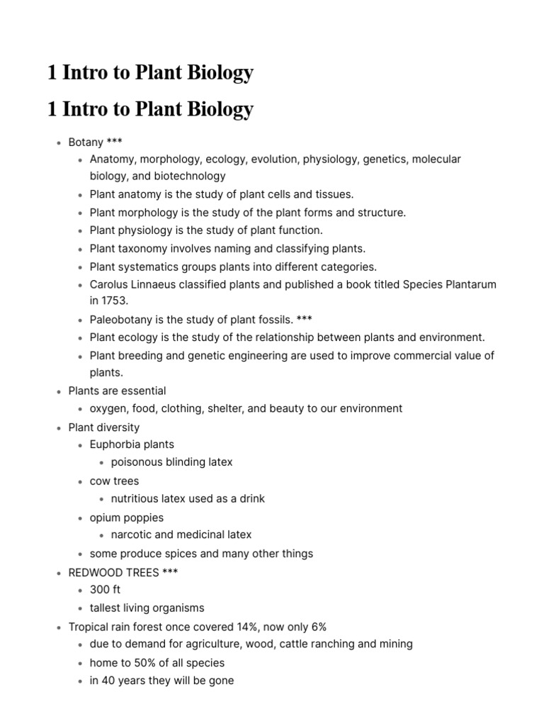 1 Intro to Plant Biology 2 | PDF