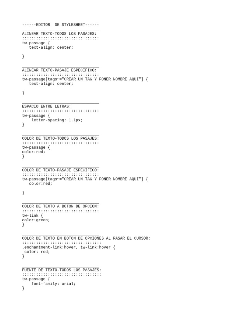Codigos Twine | PDF | Métodos y materiales de enseñanza | Tecnología