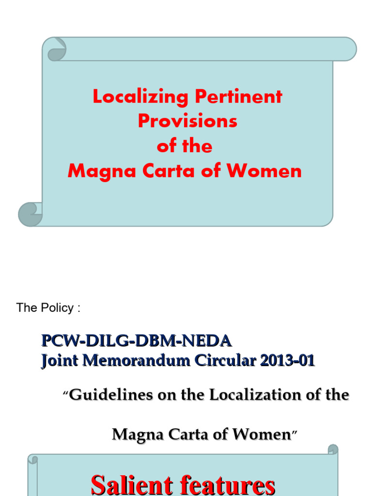 Localization Guidelines for Magna Carta of Women | PDF | Government